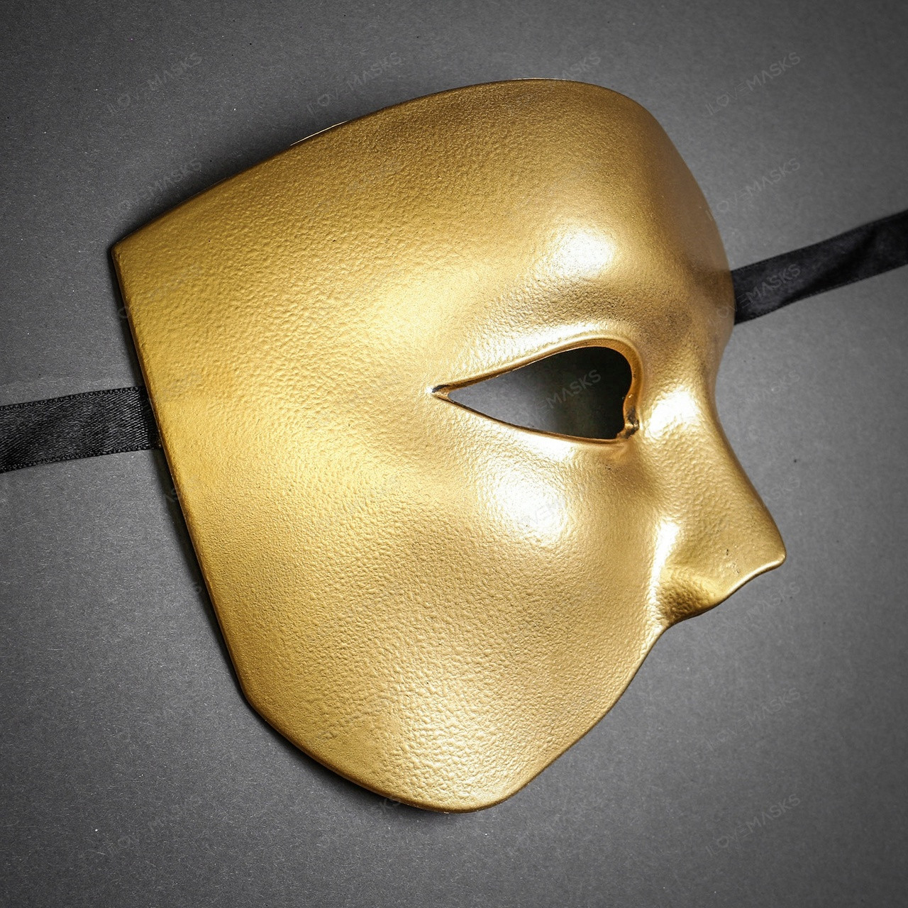 Phantom of the Opera Half Face Masquerade Mask - Gold