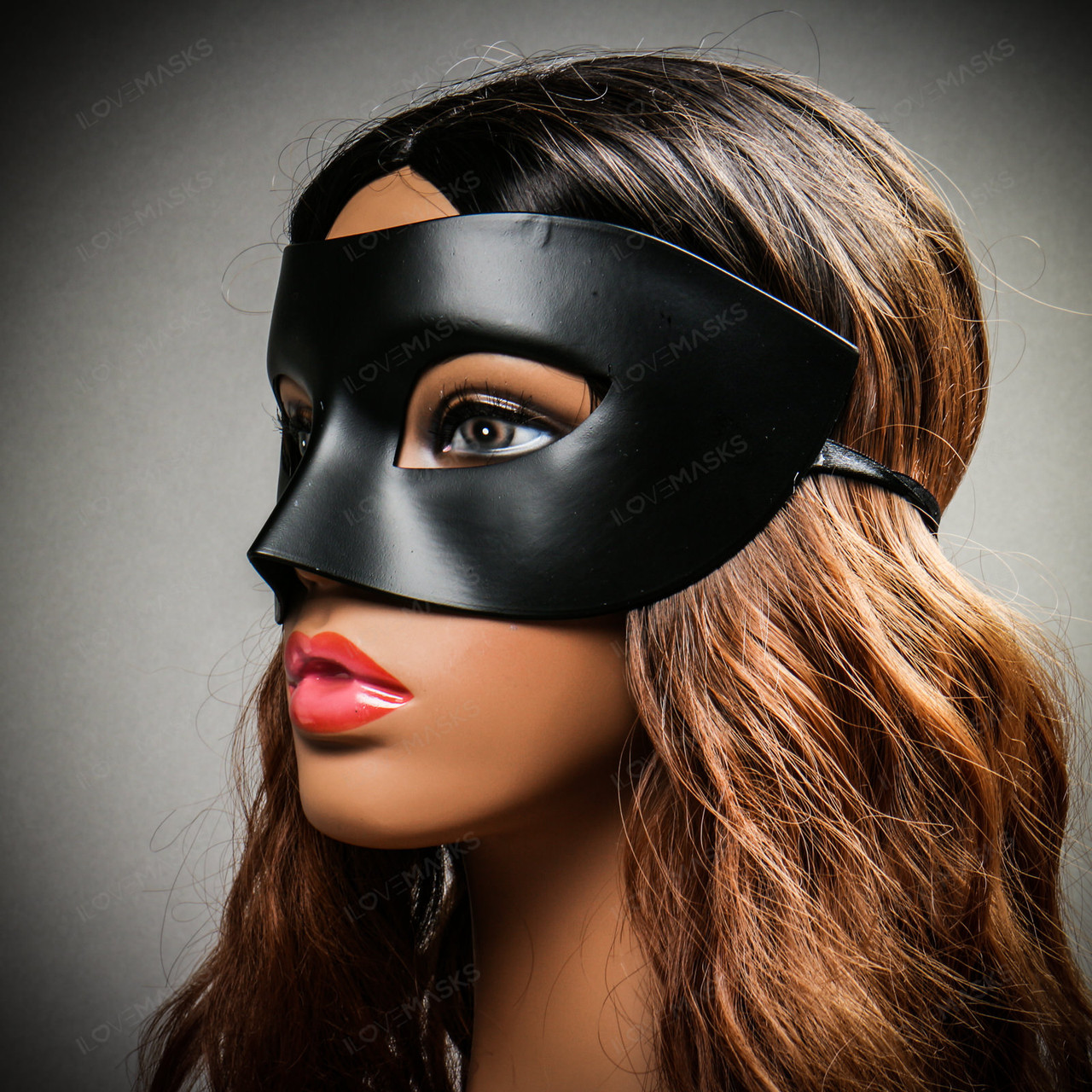Venetian Half Face Eye Mask Masquerade - Black