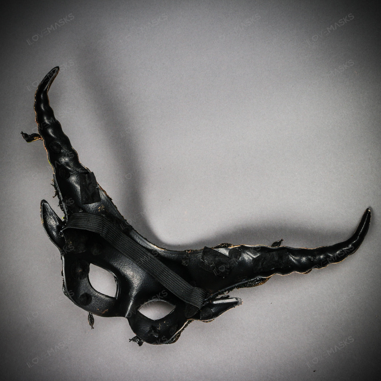 Krampus Horn Woodland Medusa Snake Animal Devil Masquerade Mask - Gold ...