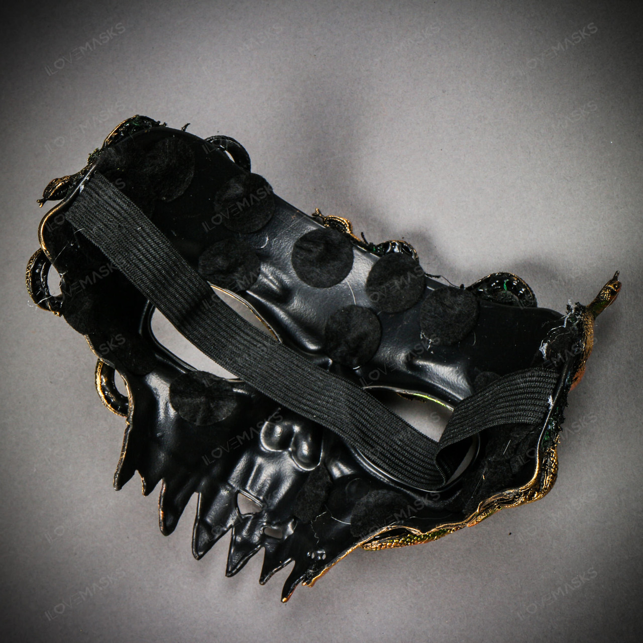 Pirate Wired Death Skull Woodland Medusa Snake Masquerade Mask - Gold