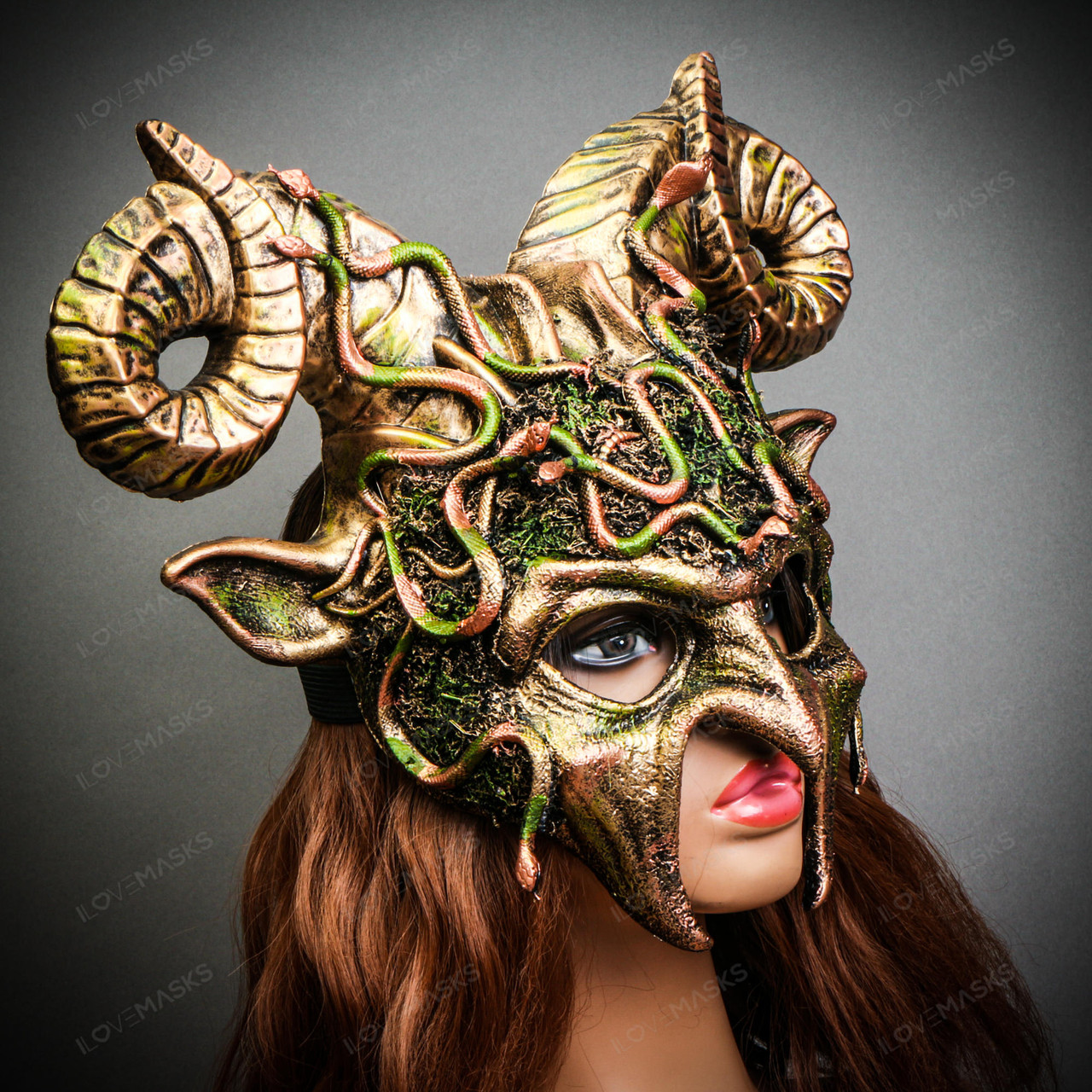 Krampus Ram Demon Horns Devil Woodland Medusa Snake Halloween ...