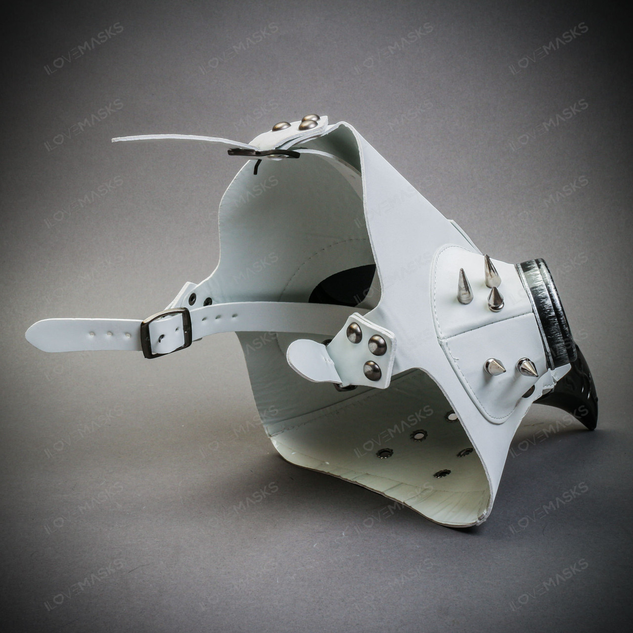 Steampunk Plague Doctor with Spike Goggle Curved Bird Beak Mask - Black ...