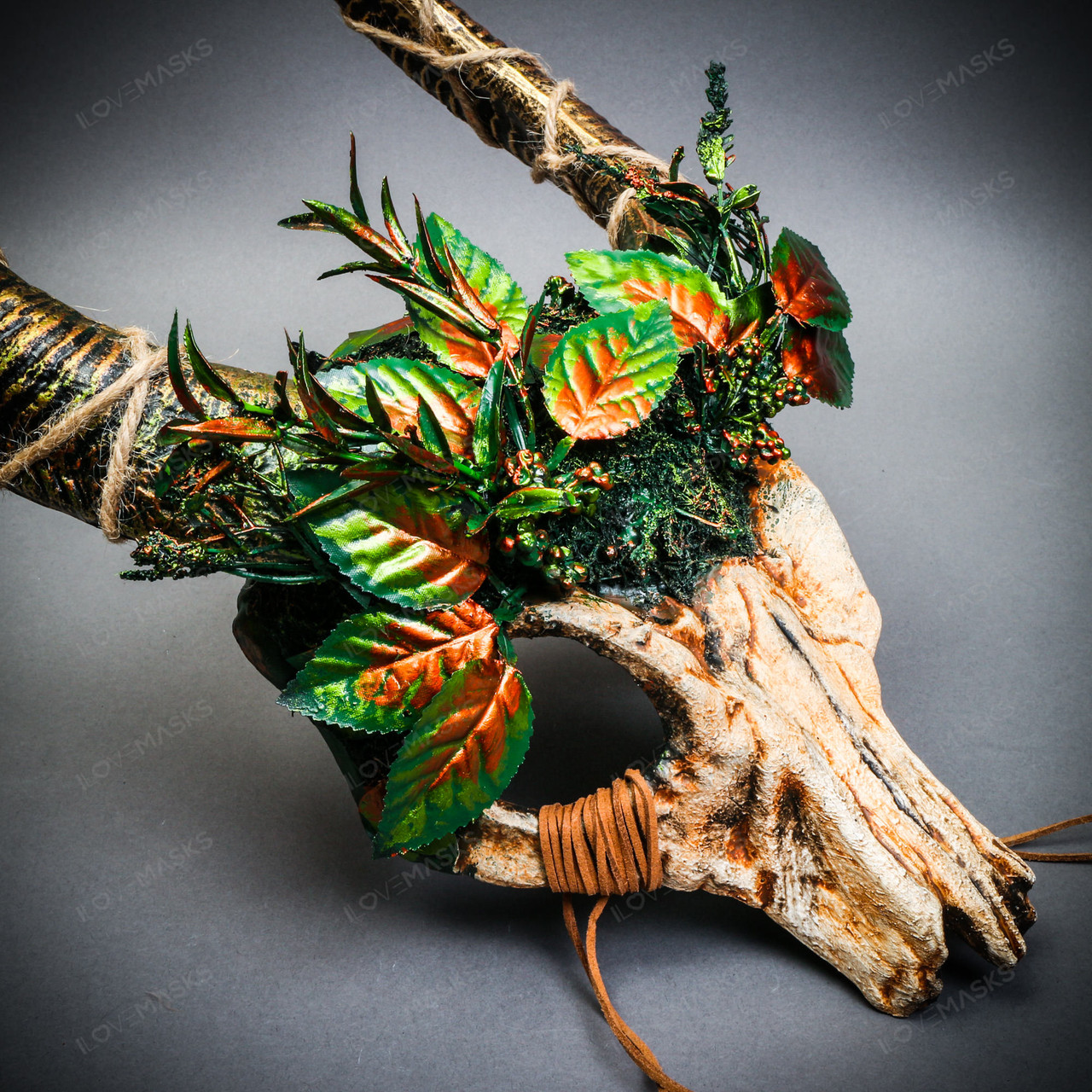 Antelope Devil Woodland Forest Gold Ox Horns Animal Skull Ghost Skull ...