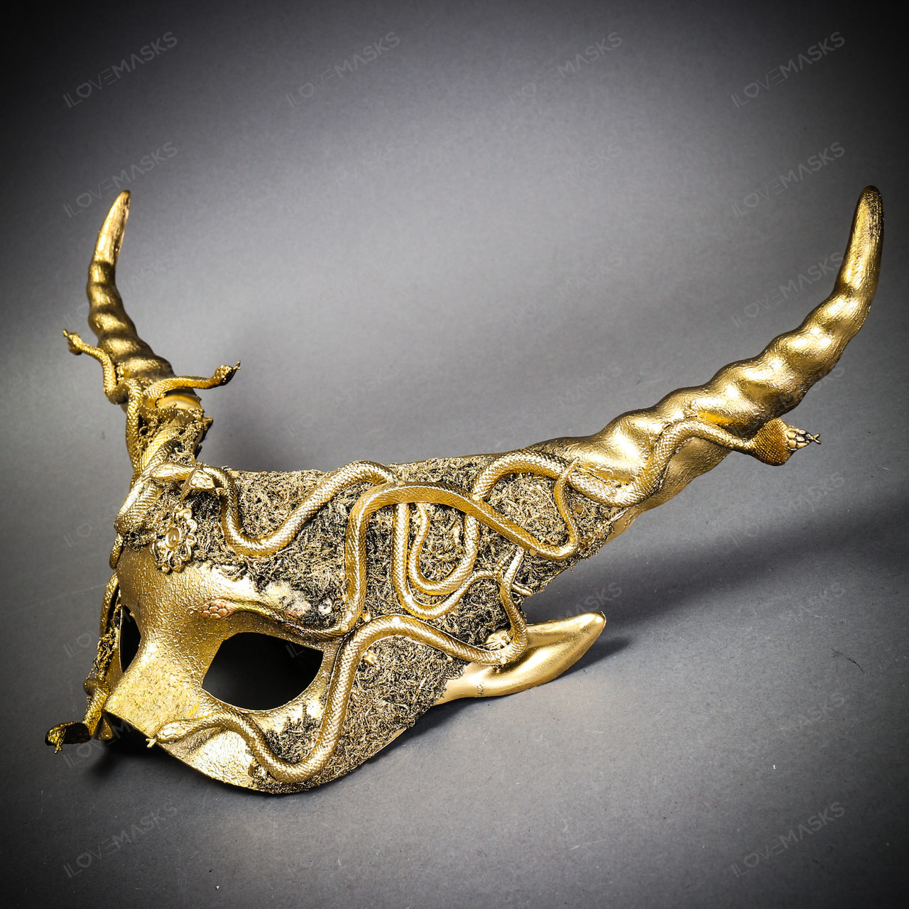 Krampus Horn Woodland Medusa Snake Animal Devil Masquerade Mask ...