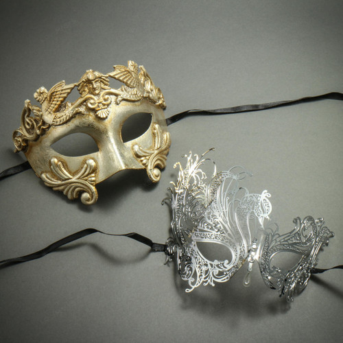Silver Venetian Roman Warrior Greek & Swan Luxury Rhinestone Laser Cut ...