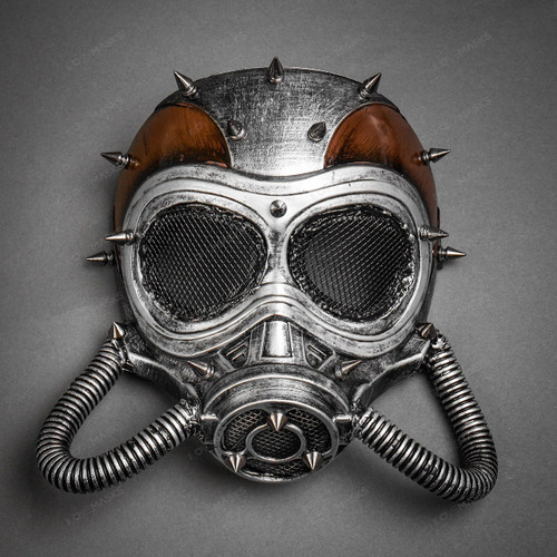 Steampunk Full Face Skull Mask Gas Pipe Submarine Masquerade Halloween ...