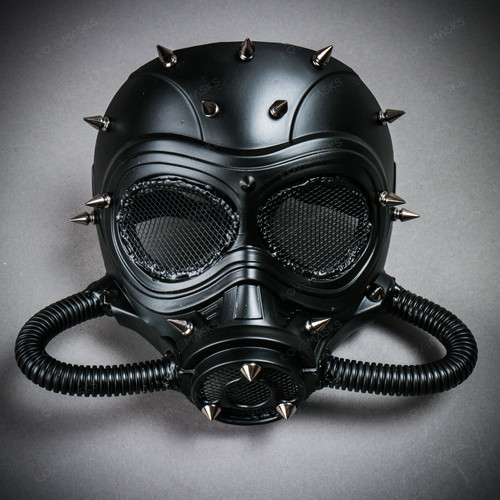 Steampunk Full Face Skull Mask Gas Pipe Submarine Masquerade Halloween ...