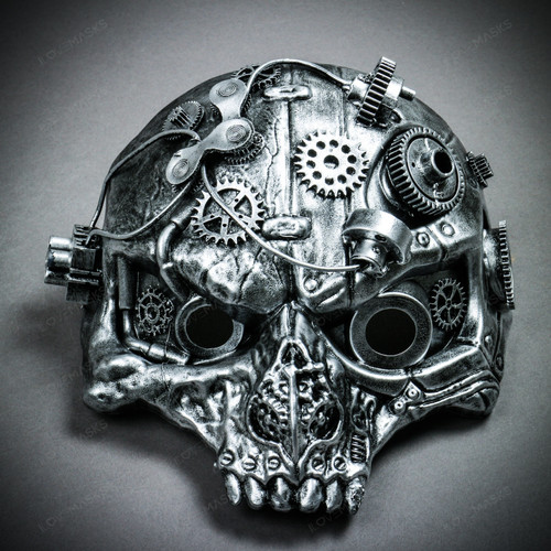 Scary Skull Steampunk Halloween Masquerade Mask Skeleton Mask Costume ...