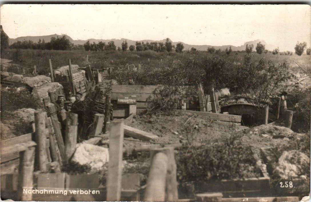 4 Imperial Trench / Bunker Postcards (2)