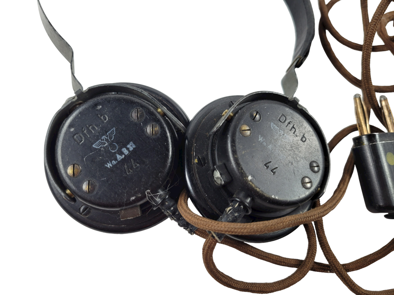 German Dfh.B Wehrmacht Issued Headphones - Stamped