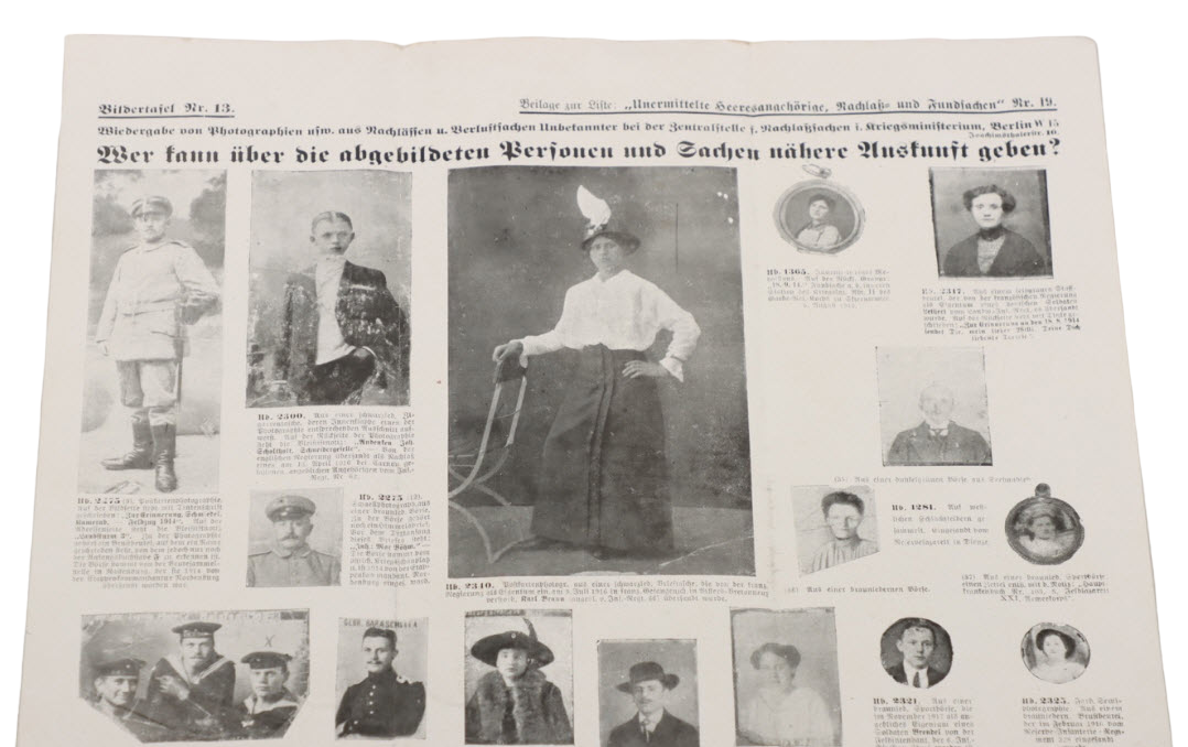 Original WWI German Patriotic Poster - Blind Soldiers at Christmas