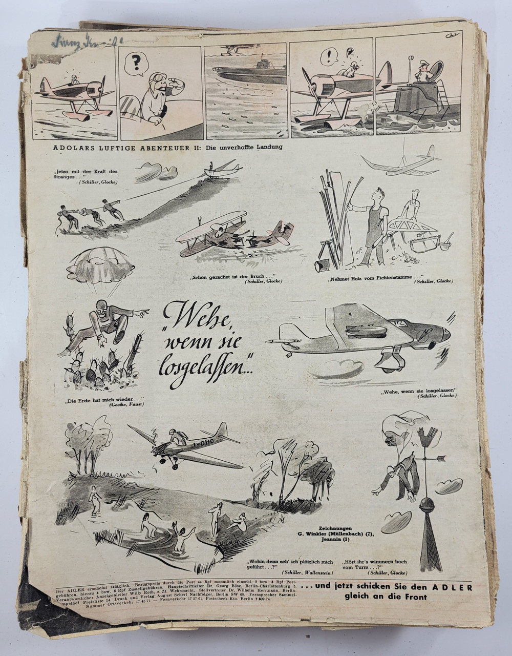 WW2 Luftwaffe Der Adler Magazine - June 1943