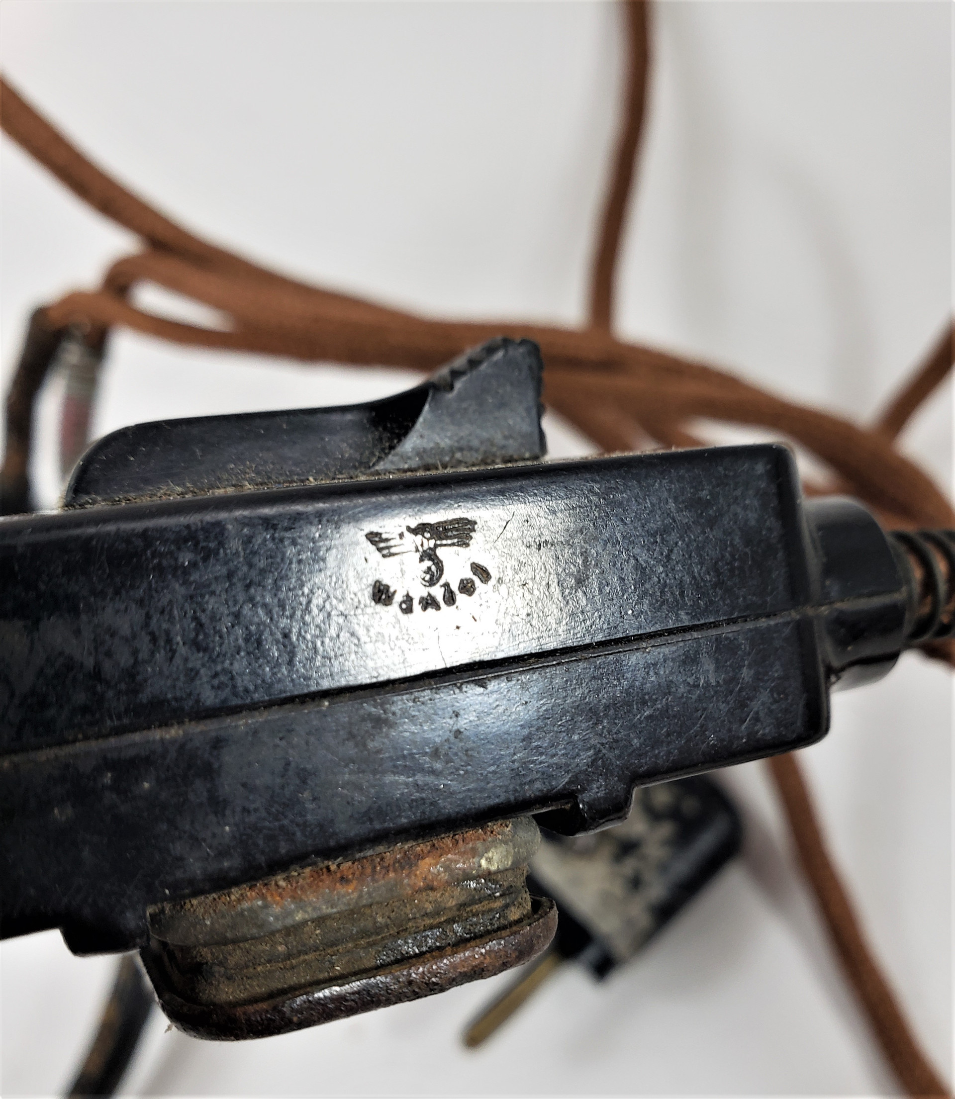 WW2 German Panzer Headset Kmf b throat mic (1)