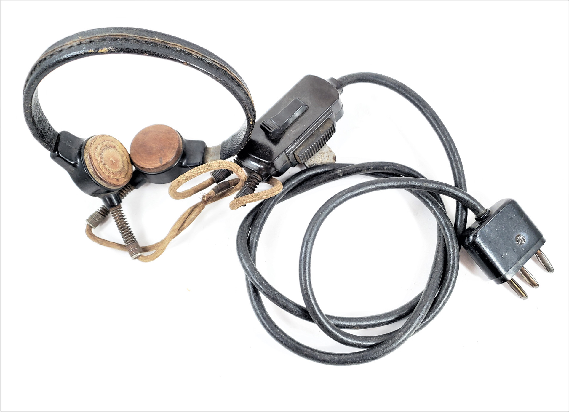 WW2 German Panzer Headset Kmf b throat mic (2)