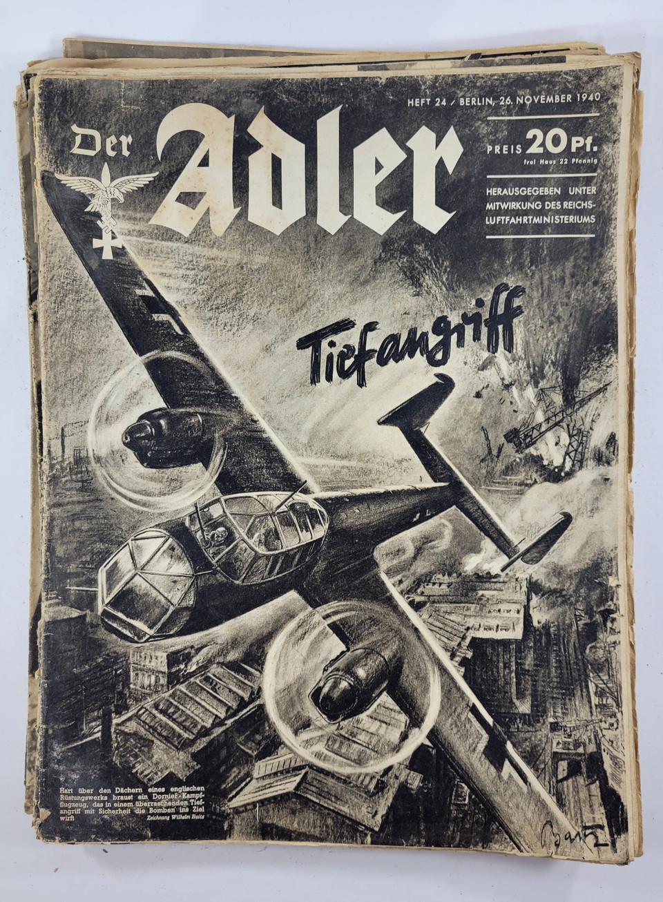 WW2 Luftwaffe Der Adler Magazine - June 1943