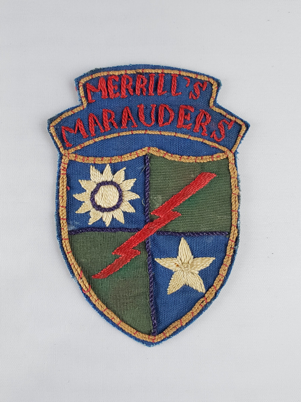Extremely Rare Field Made Merrill's Marauders Patch - Hanna's Militaria