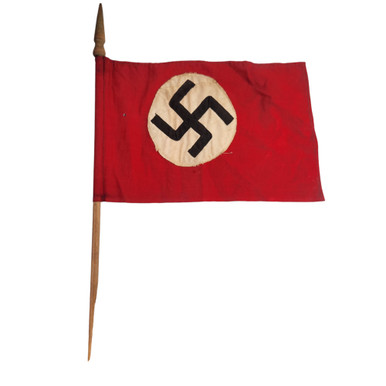 Period NSDAP Party Flag on Original Stick