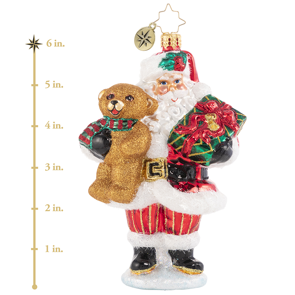 Christopher Radko The Gift Of Teddy Ornament - - Candles To My Door