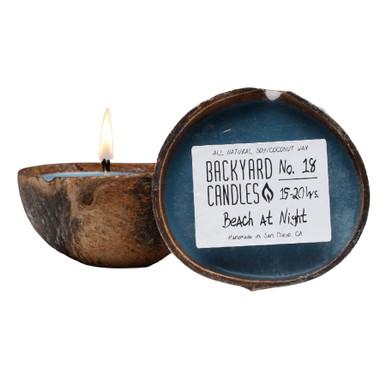 Backyard Candles 5 Oz. Beach At Night Half Shell Coconut Candle