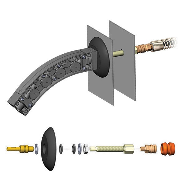 Wire Guide Module 1-way wall mount kit WGM-WK-1-1 - First Industrial ...