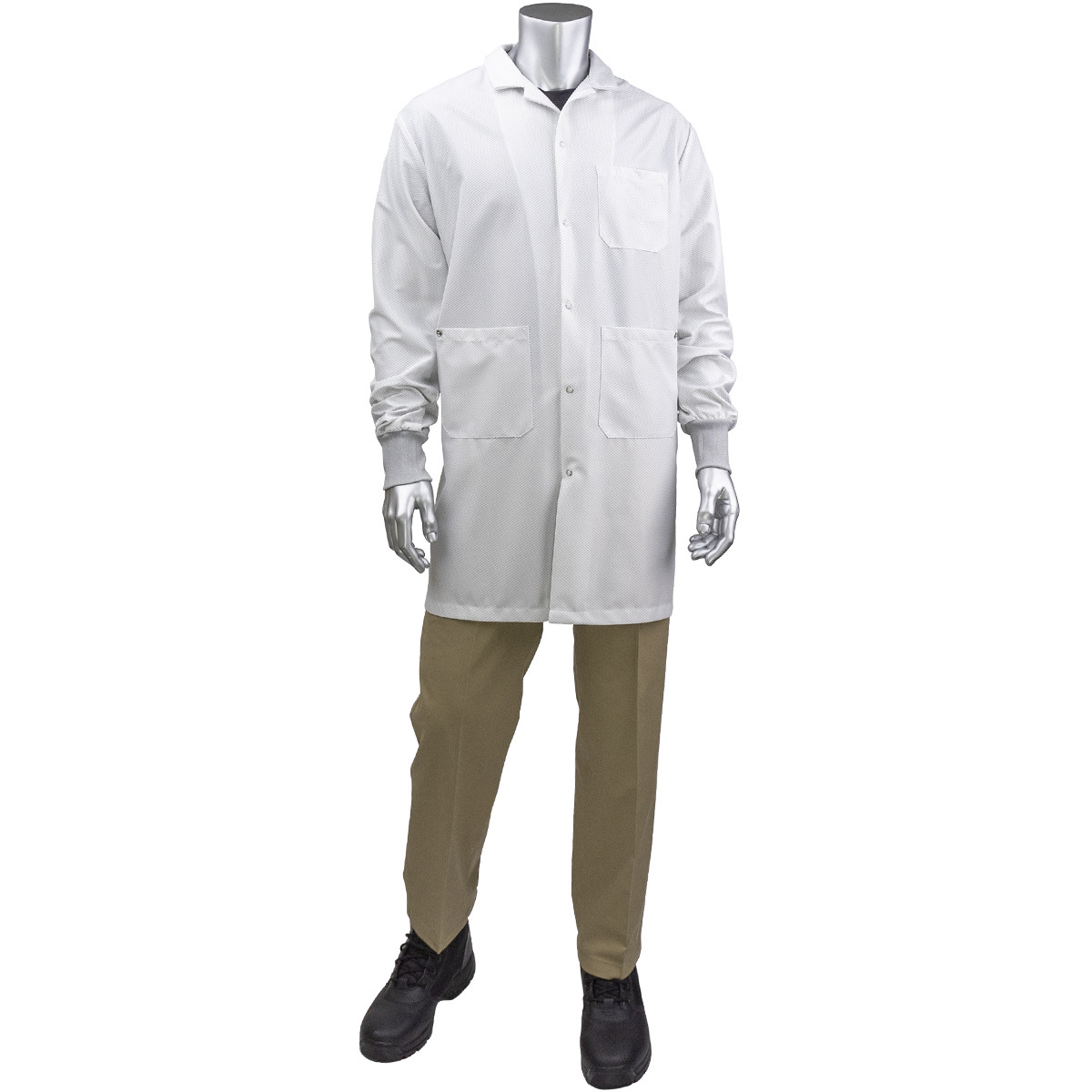 Uniform Technology StatMaster Long ESD Labcoat - ESD Knit Cuff, M ...