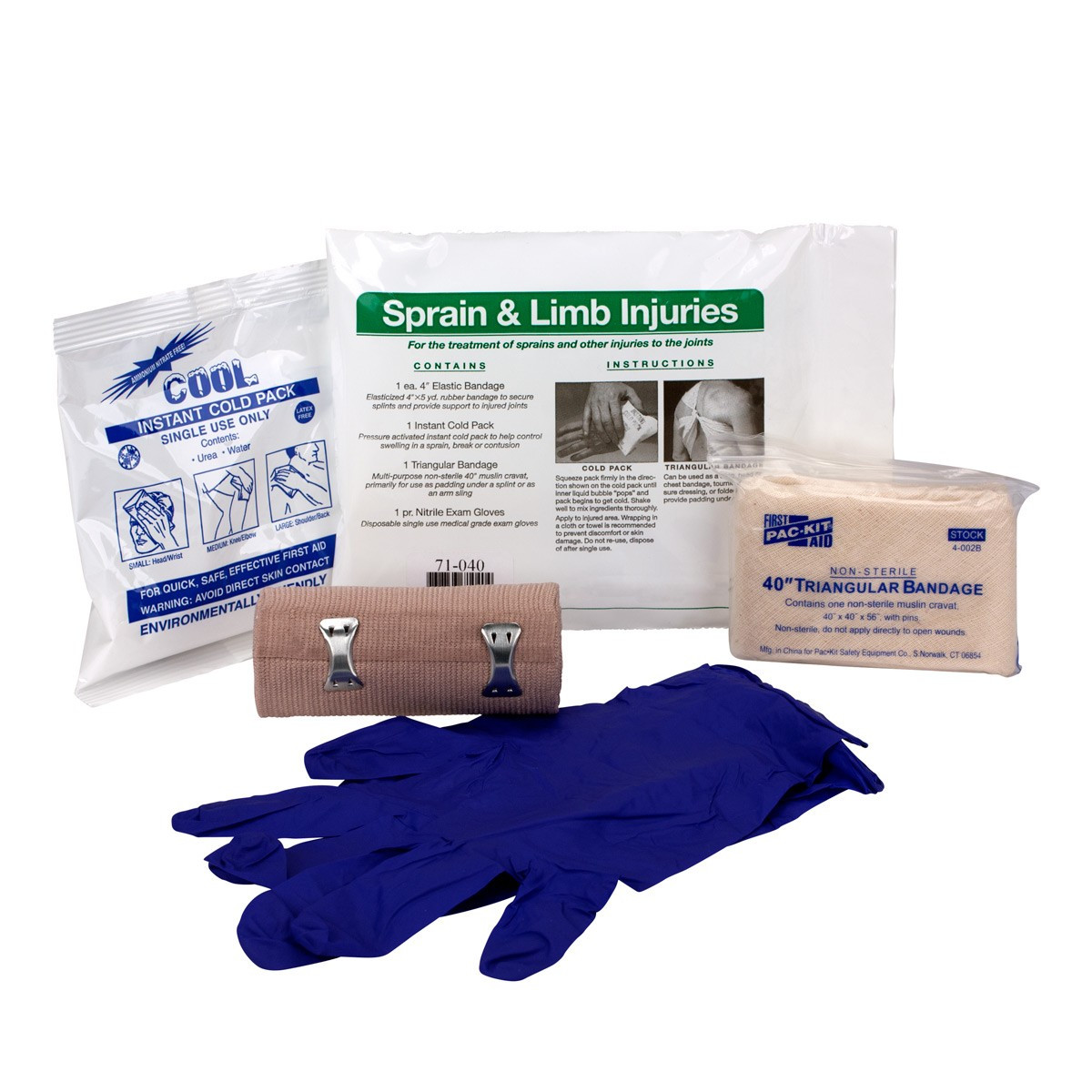 5 Piece First Aid Triage Pack - Sprain Treatment 71-040 - First ...