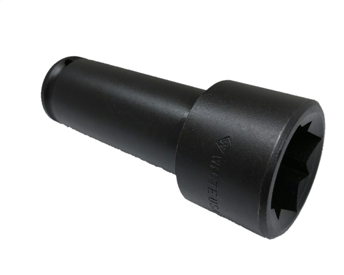 1/2" Drive 4 Piece Extra Deep 8 Point Lineman Socket Set With Metal ...