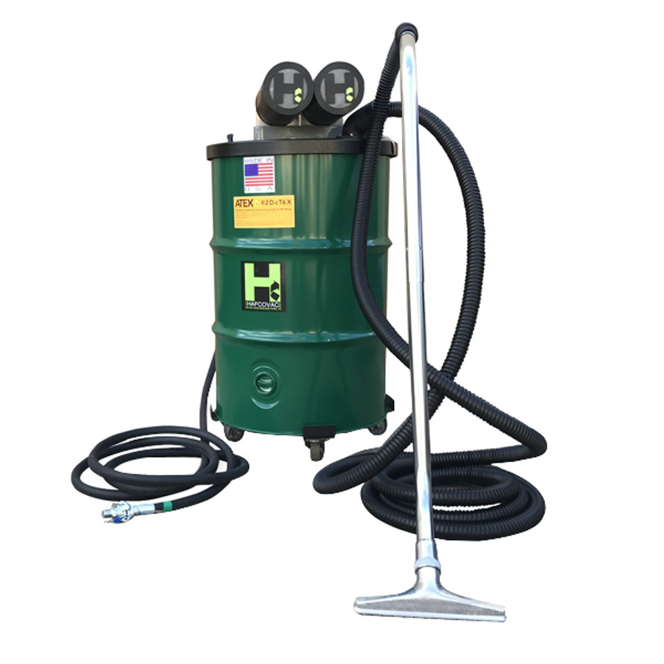 30 Gallon Anti-Static Explosion-Proof Pneumatic Vacuum 185CFM Dual ...