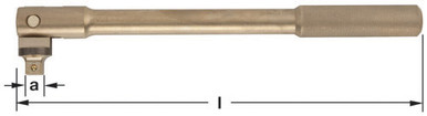 Wrench, Hinged Handle 1/4" Drive, - Non-Sparking, Non-Magnetic W-295 ...