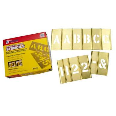 Stencil Set-Letter/Number 6" Brass 77Pcs. 10116 - First Industrial Supplies