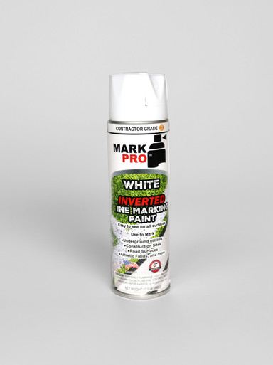 Mark Pro White Inverted Marking Spray Paint - 17 oz Cans, Case of 12 ...