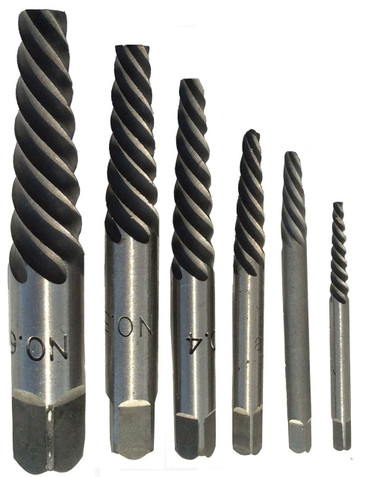 #1-6 Carbon Steel Spiral Flute Screw Extractor Set DEWEZS1-6 - First ...