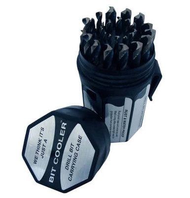 25 Piece HSS Black Oxide Bit Cooler Drill Bit Set, 1.00mm - 13.00mm ...