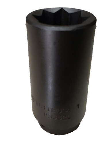 1/2" Drive X 1" 8 Point, 3.5" Overall Length Deep Lineman Socket P3332L ...
