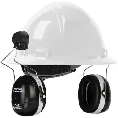 Full Brim Mounted Wire Ear Muff, 26 Db Nrr, Universal,Blk./Wht. - Size ...