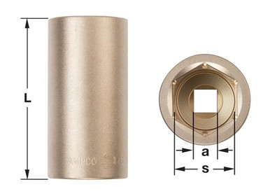 Socket, Deep Well 3/4D 32mm - Non-Sparking, Non-Magnetic DW-3/4D32MM ...