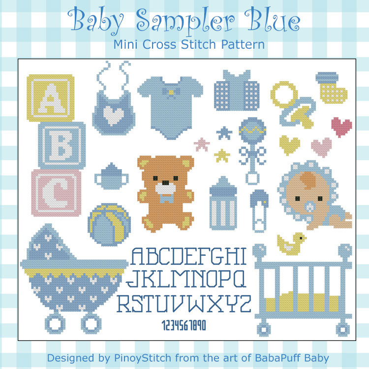 Baby Sampler Blue - PinoyStitch