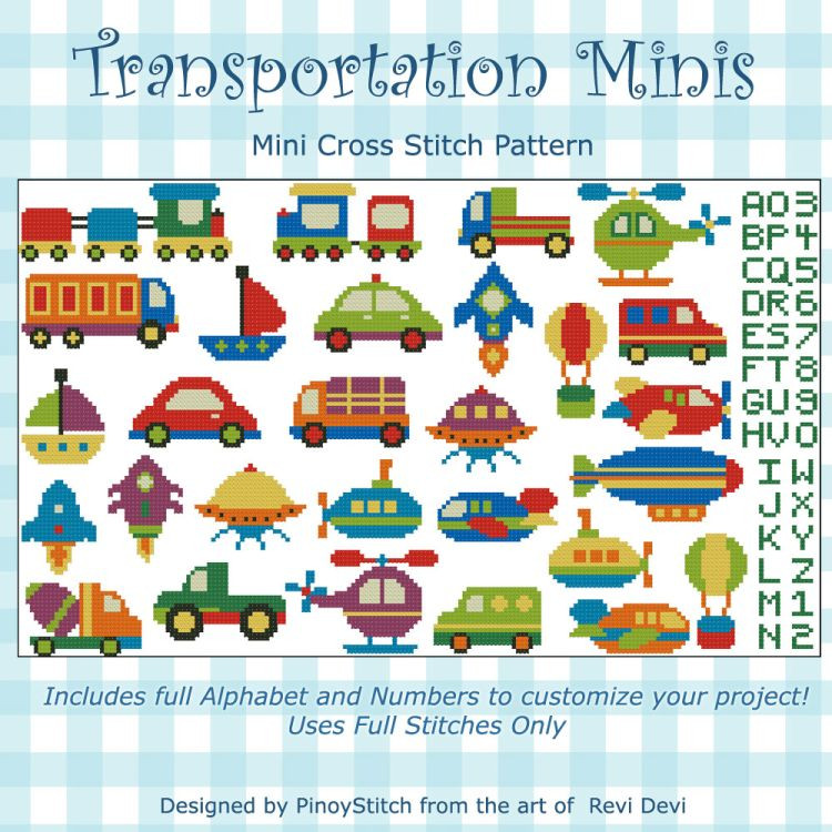 Transportation Mini Collection - PinoyStitch