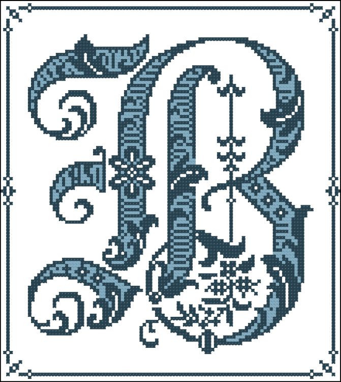 Gothic Alphabet B - PinoyStitch