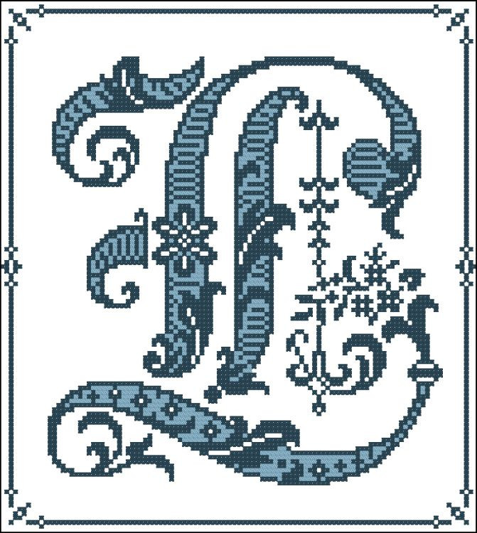 Gothic Alphabet A - PinoyStitch