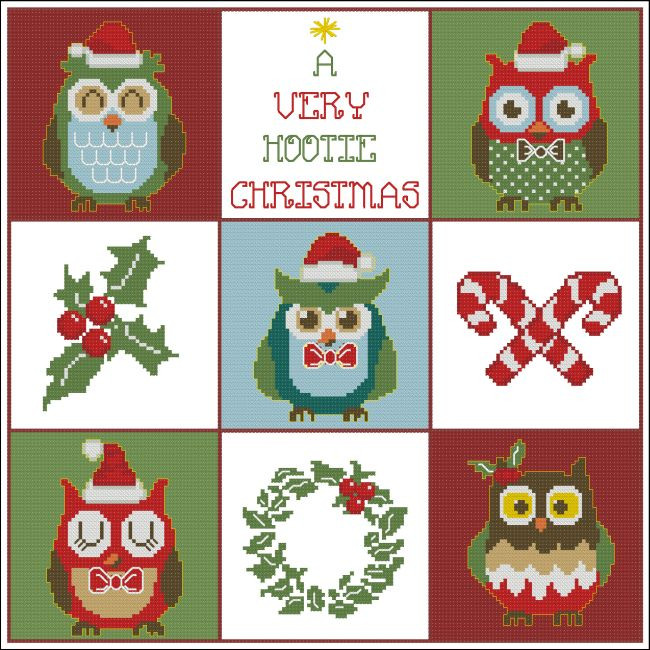 Hooties Christmas Owls Sampler - PinoyStitch