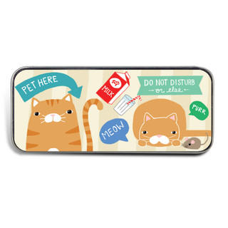 Magnetic Sewing Needle Case Animals Cute Cats Needles Orange - PinoyStitch