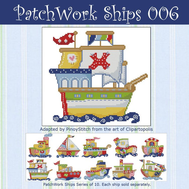 Patchwork Ships 006 - PinoyStitch