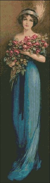 Victorian Lady with Roses - PinoyStitch