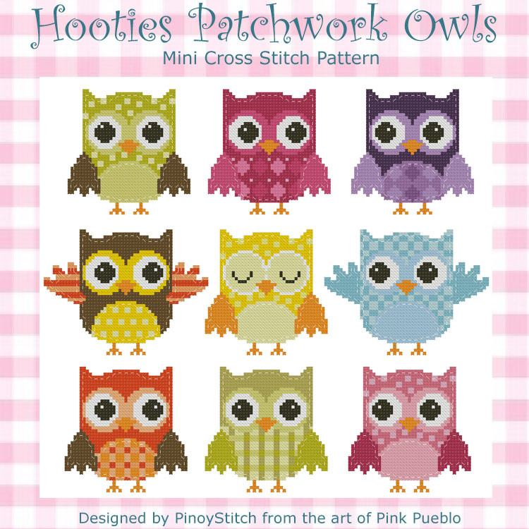 Hooties Patchwork Owls - PinoyStitch