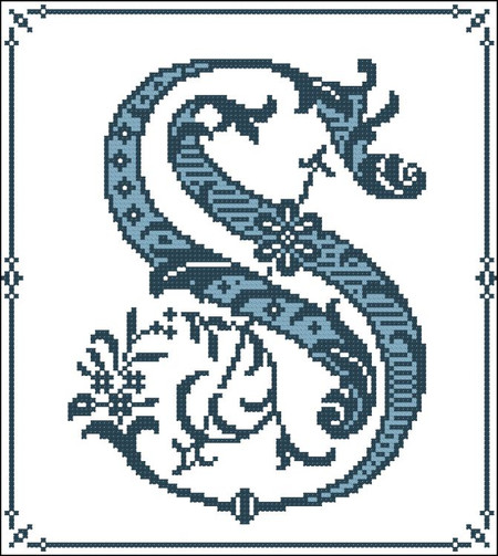 Gothic Alphabet S - PinoyStitch