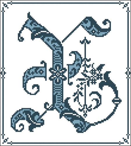 Gothic Alphabet X - PinoyStitch