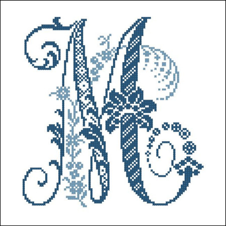Elaborate Alphabet M - PinoyStitch