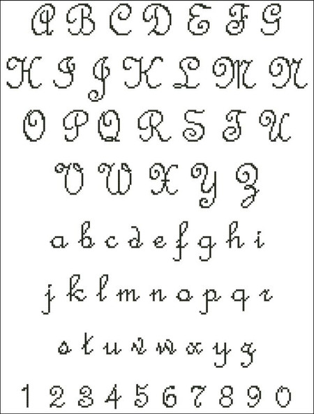 French Script Alphabet - PinoyStitch