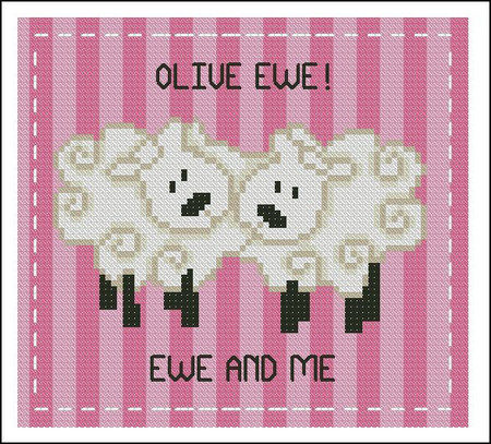 Ewe and Me Olive Ewe - PinoyStitch
